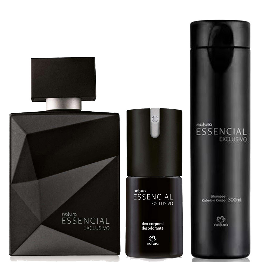 Kit Presente Perfume Colônia 100ml + Deo Corporal + Shampoo Cabelo e ...