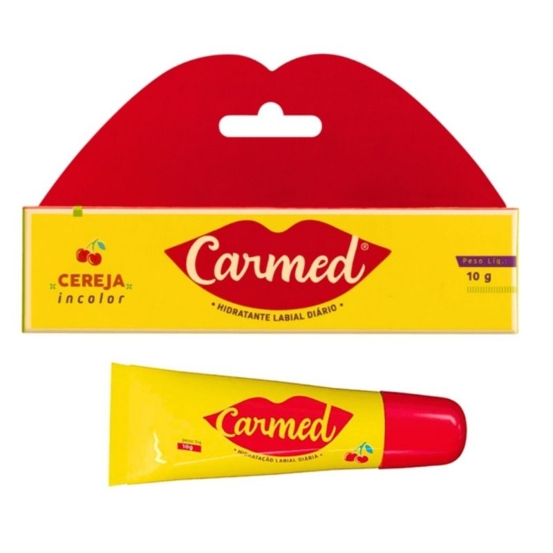 Carmed Hidratante Labial Incolor Sabor Cereja 10g Lip Balm | Shopee Brasil