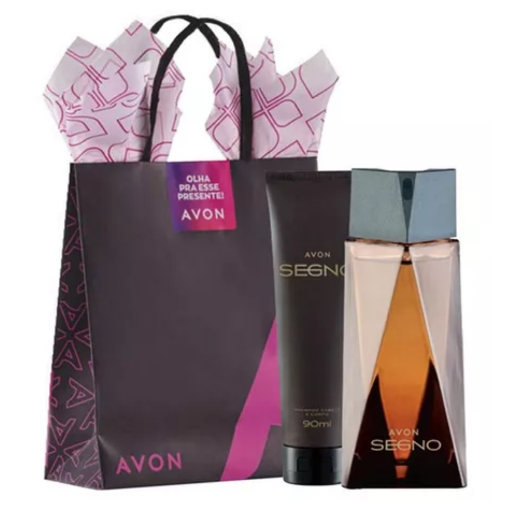 Presente De Natal Kit Avon Perfume Segno Eua De Parfum 100ml + Shampoo ...