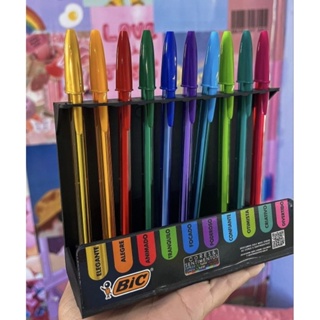 Kit de Caneta Esferográfica Colorida Bic Cores e Sentimentos 10 Cores ...