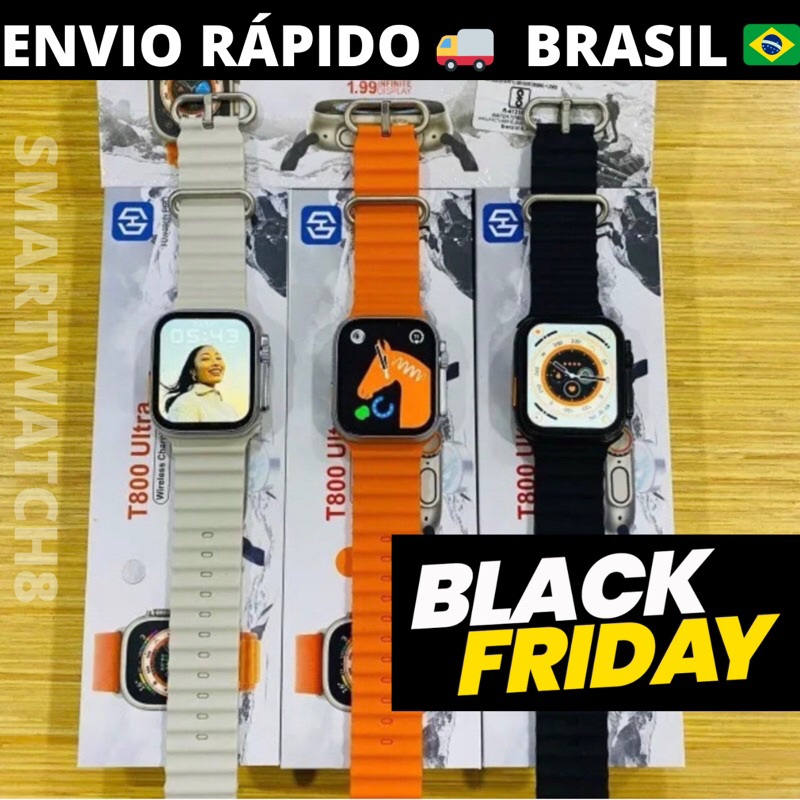 Relogio Smartwatch T800 Ultra 8 Masculino iwo 16 Serie 8 Original novo ...