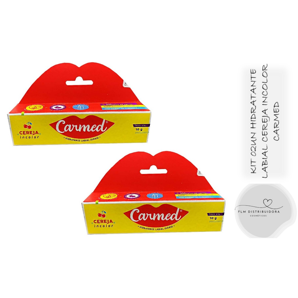 Kit 02un Hidratante Labial Carmed Cereja 10g | Shopee Brasil