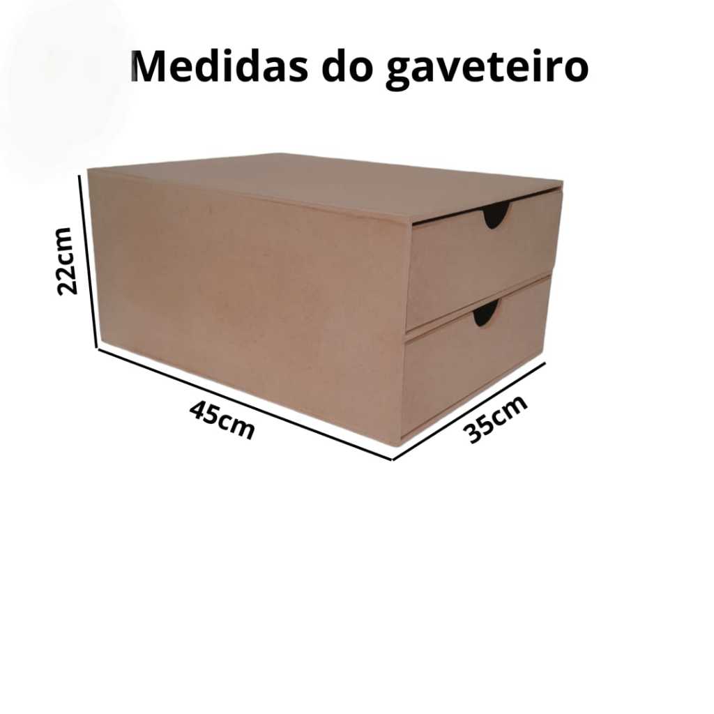 Organizador Gaveteiro Vertical para Folhas Sulfite A3 com 2 Gavetas em ...