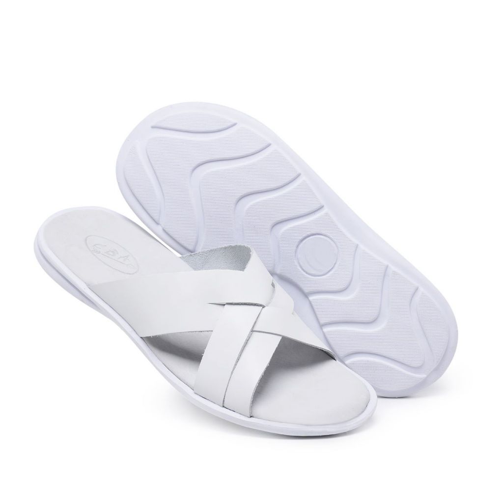 Chinelo Branco Modelo Bahamas Chinelo de Couro moda praia para o ...
