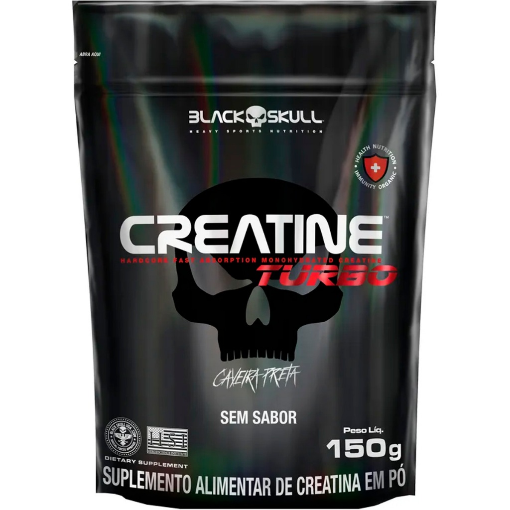 Creatine Turbo Sachê 150g Creatina Original Black Skull | Shopee Brasil