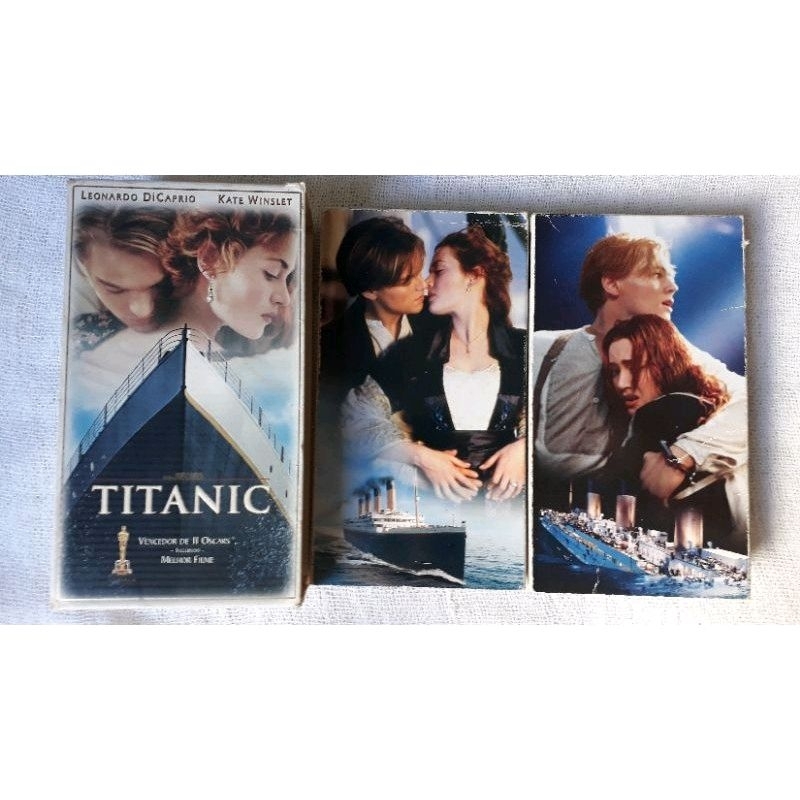 Kit VHS duplo + CD com a trilha sonora do filme Titanic | Shopee Brasil