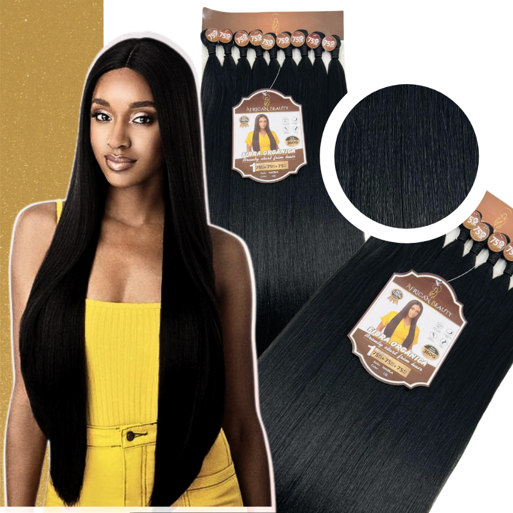 Cabelo Liso Tela Orgânico 75 cm Nagila African Beauty | Shopee Brasil