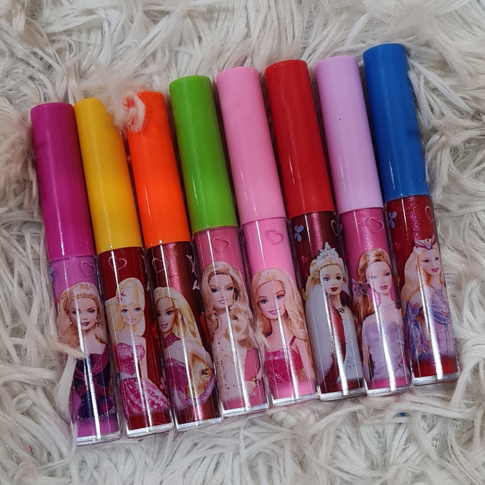 Batom Infantil Sortido Com Brilho Unicórnio Princesas Gloss Sabores ...