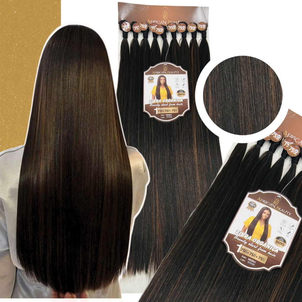 Cabelo Tela Liso Orgânico Nagila African Beauty 360gr | Shopee Brasil