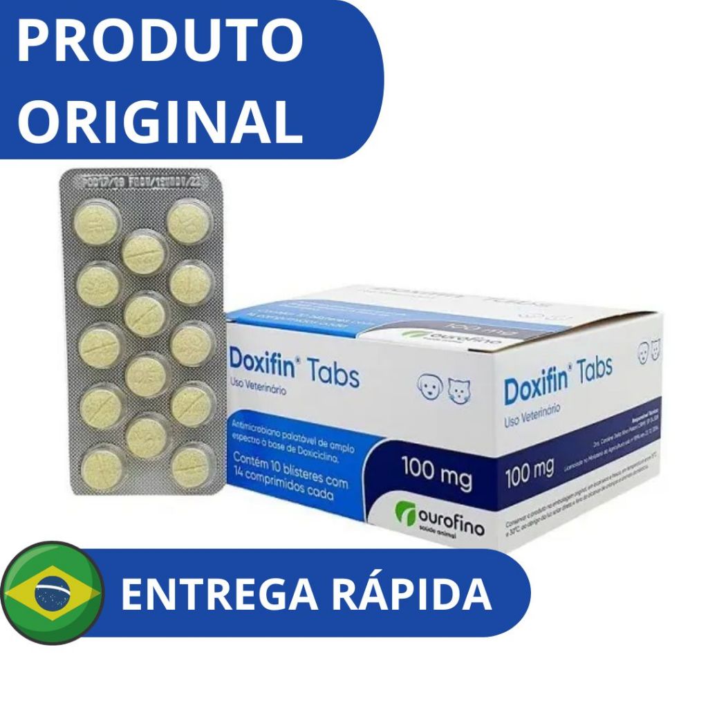 Doxifin Tabs 100mg c/ 14 Comprimidos - OUROFINO | Shopee Brasil