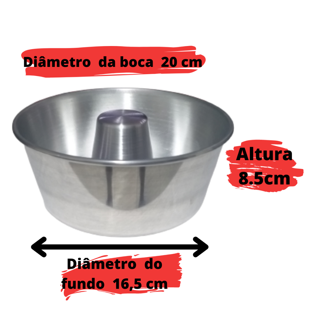 Kit forma de bolo e pudim 5 unidades nº20 | Shopee Brasil