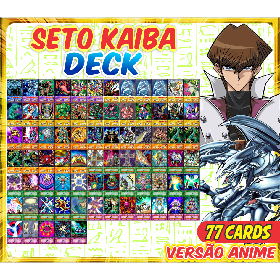 Seto Kaiba (75 Cards) Deck Anime Yu-Gi-Oh! | Shopee Brasil