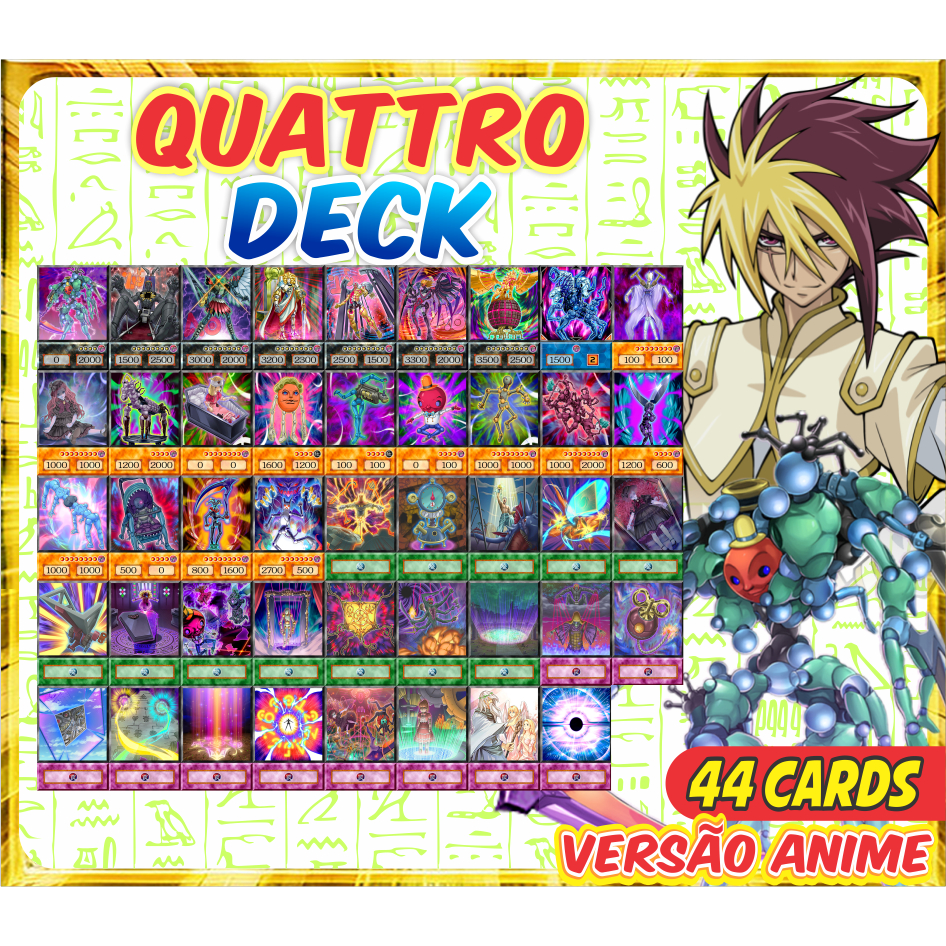 Quattro 40 Cards Deck Anime Yugioh Zexal | Shopee Brasil