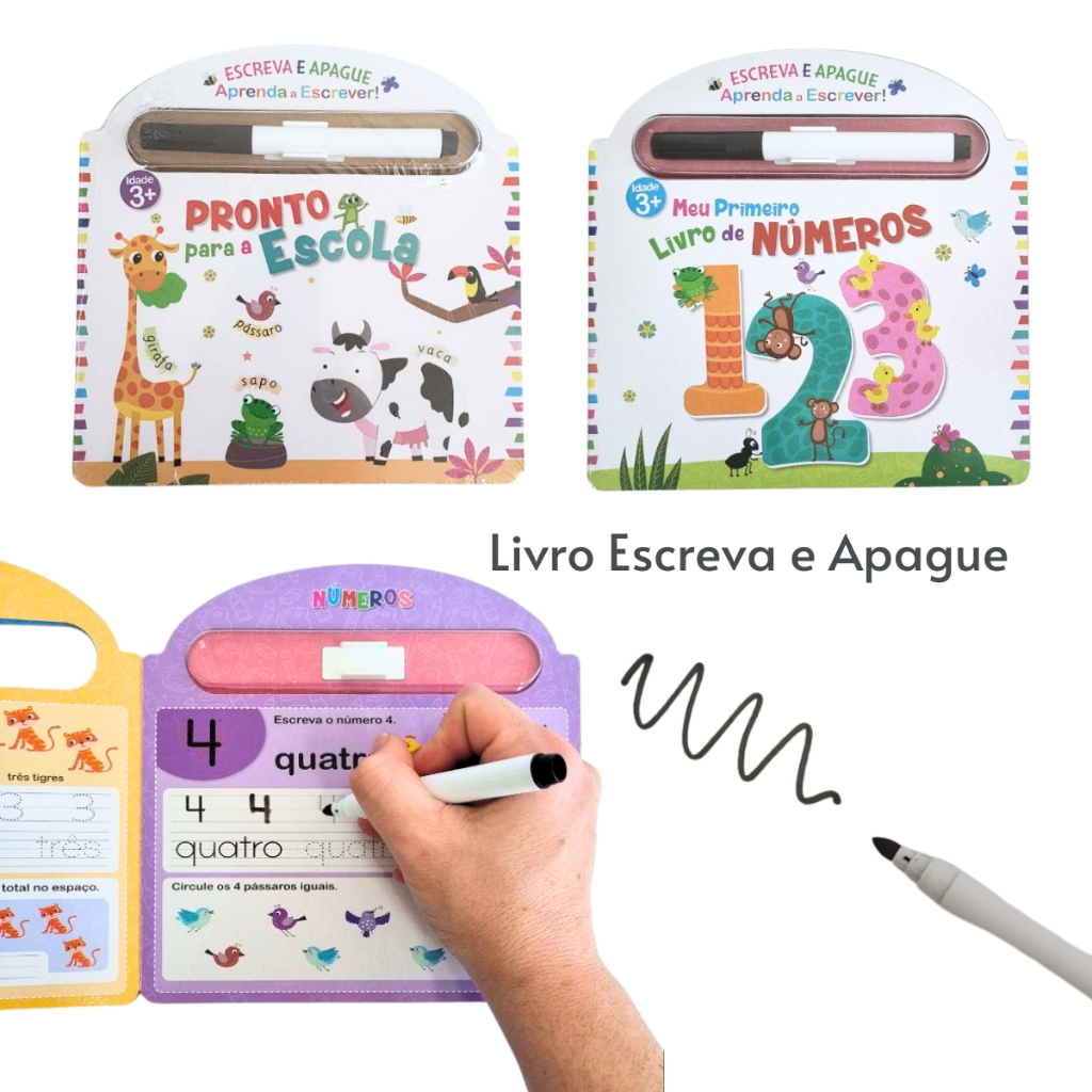 Livro Infantil Escreva e Apague Letras Numeros e Caneta | Shopee Brasil Livro Infantil Escreva e Apague Letras Numeros e Caneta | Shopee Brasil
