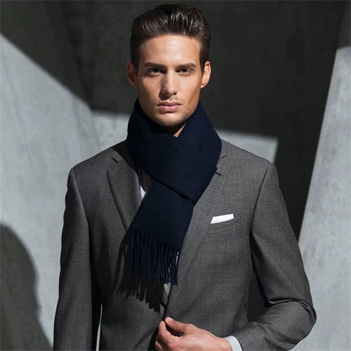 Cachecol masculino clássico de cor sólida L&M | Shopee Brasil