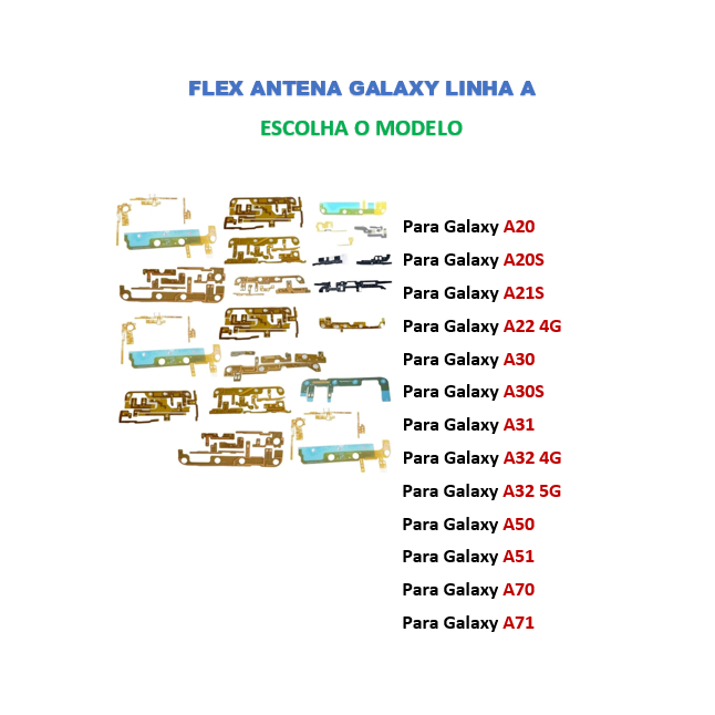Flex Antena Sinal Samsung Galaxy A20 A22 A30 A31 A32 A50 A51 A70 A71 ...