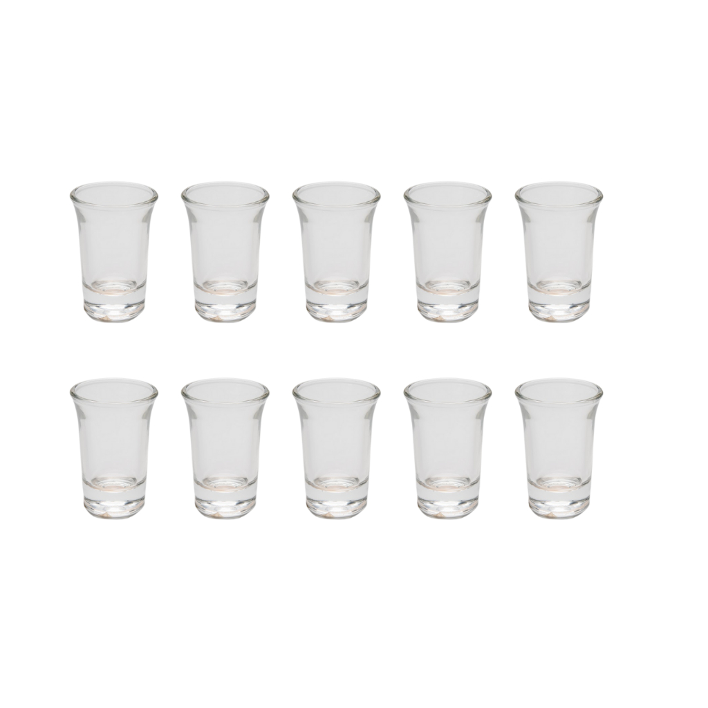 Kit com 10 Copos de Shot 40ML Vidro Transparente Para Bebidas | Shopee ...