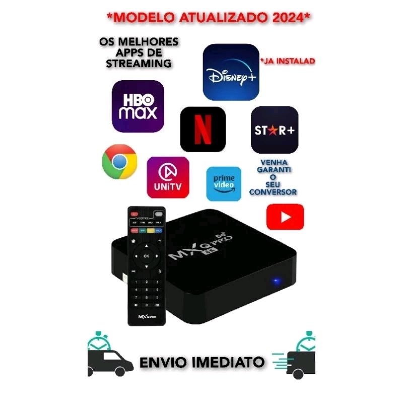 CONVERSOR SMART TV 4K 2.4/5g MODELO ATUALIZADO 2024 ENVIO IMEDIATO ...