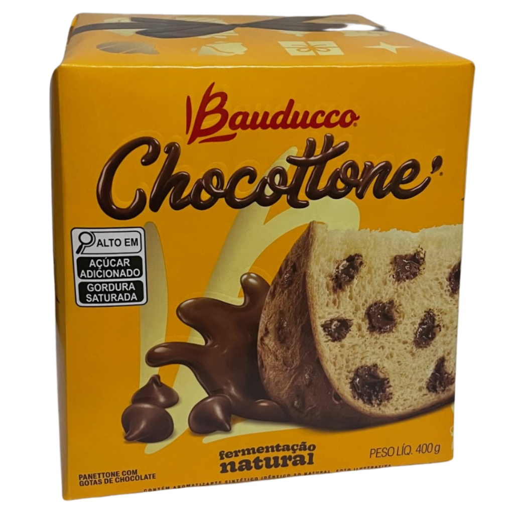 Panetonne Bauducco 400g Chocotone Empresa Nata | Shopee Brasil