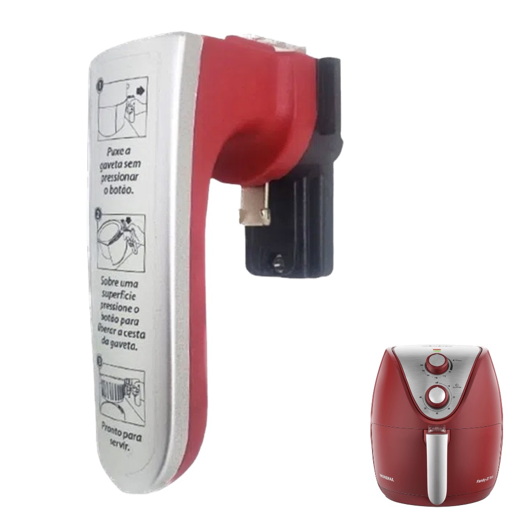 Puxador Air Fryer Mondial Af33 Af34 Vermelho Original | Shopee Brasil