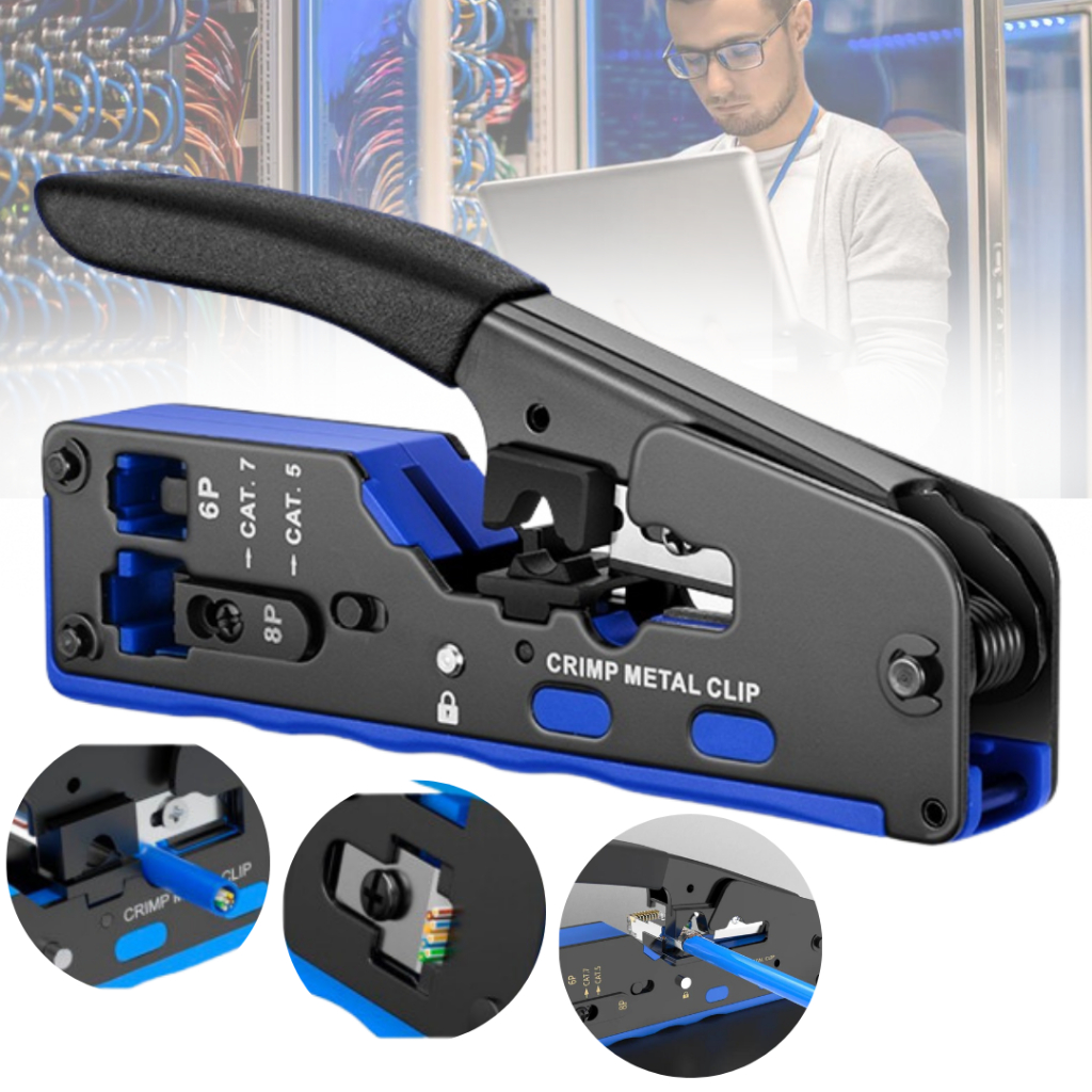 Alicate De Crimpar Ez Crimp Rj45 Prensagem Rj45 Cat5 Cat 7 | Shopee Brasil