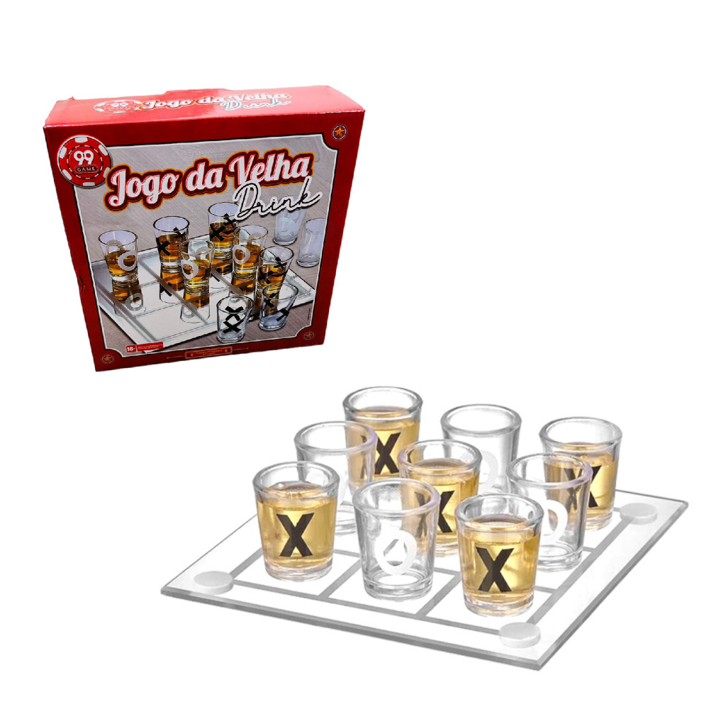 Jogo Shot Drink Jogo Da Velha Tabuleiro 9 Copos 10ml Tequila | Shopee ...