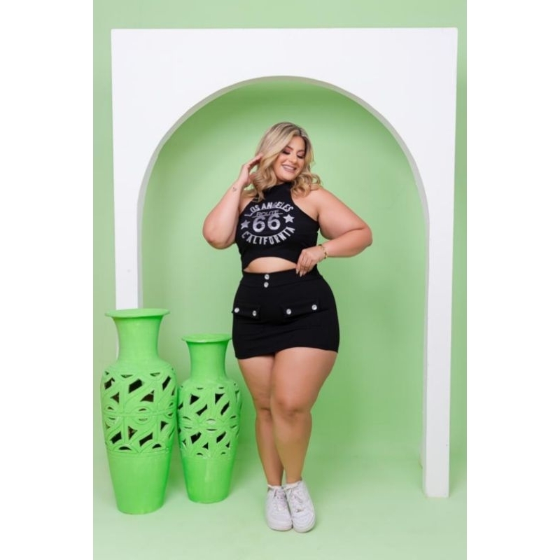 CONJUNTO MEL PLUS SIZE MODINHA PATYPLUS | Shopee Brasil