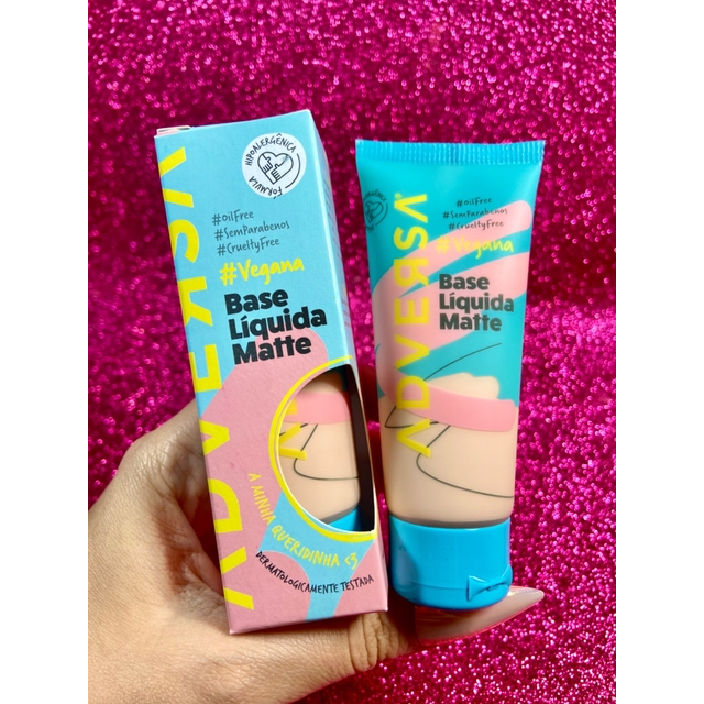 Base líquida Matte Vegana / Base Média e Alta Cobertura Adversa ...