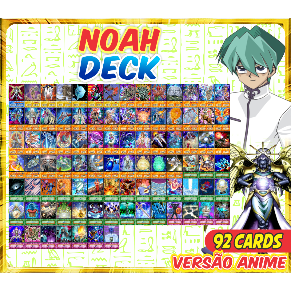 Noah 90 Cards Deck Anime Yugioh AnimeCartasBR | Shopee Brasil