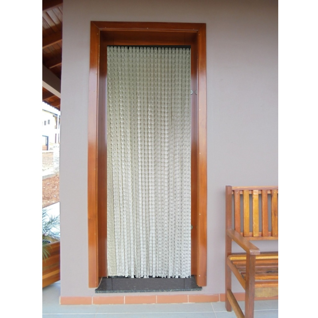 Cortina Italiana marrom, cor única para porta/ quarto/ sala/ cozinha ...
