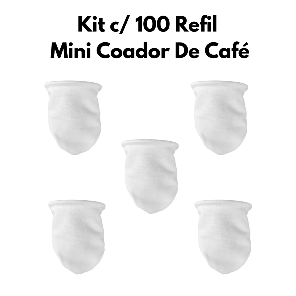 Kit Refil Mini Coador De Café Individual 100 Unidades | Shopee Brasil
