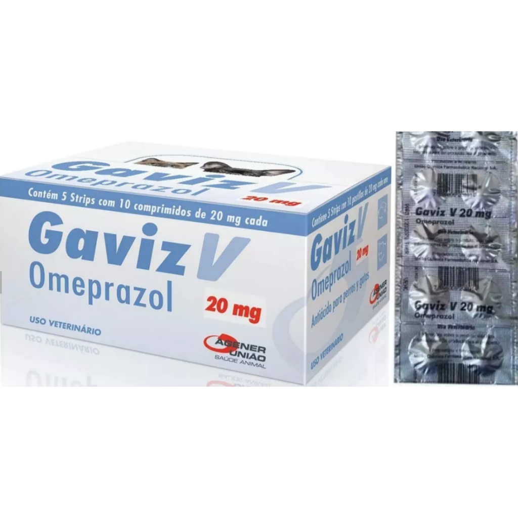 Gaviz V 20mg Pet Antiácido Omeprazol Caixa 50 Comprimidos | Shopee Brasil