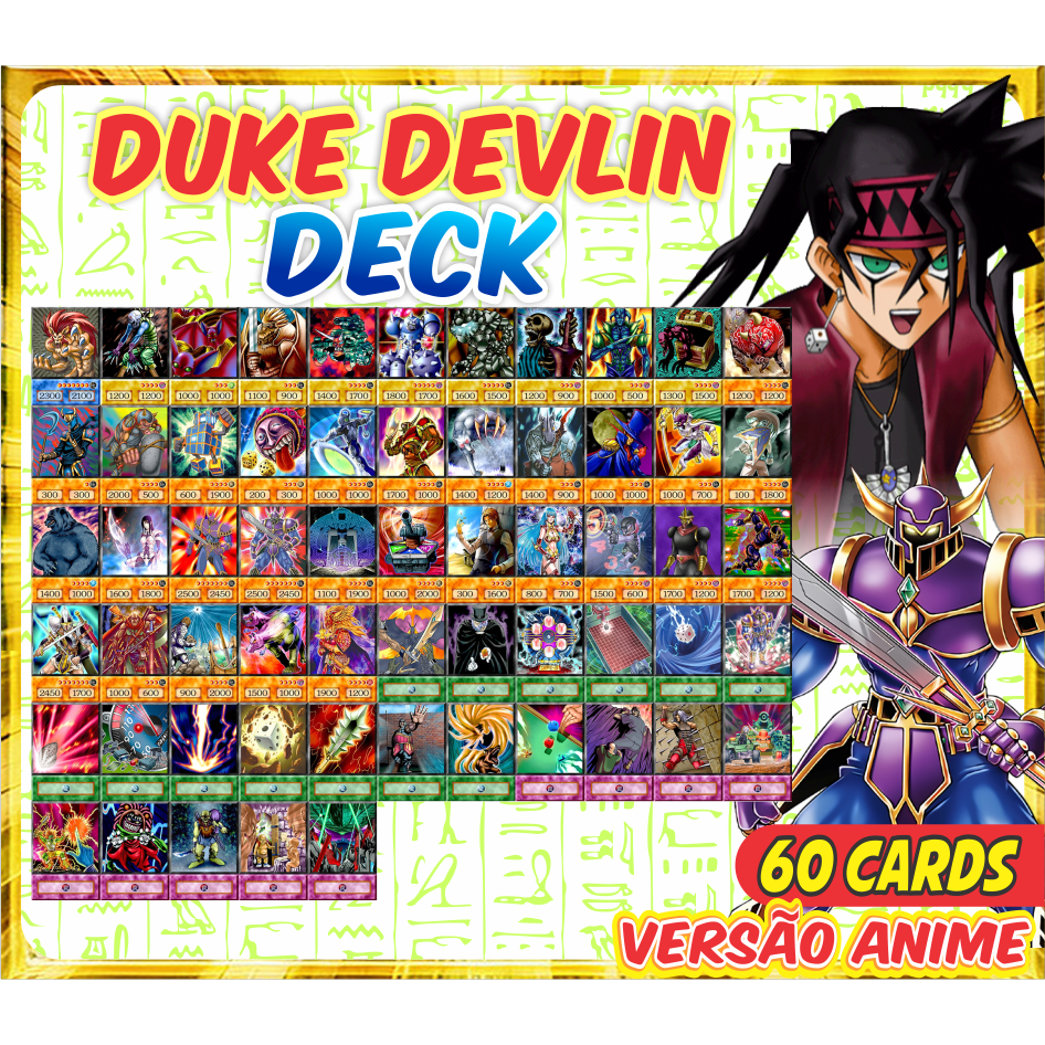 Duke Devlin 60 Cards Deck Anime Yugioh - yu gi oh Baralho de Cartas ...