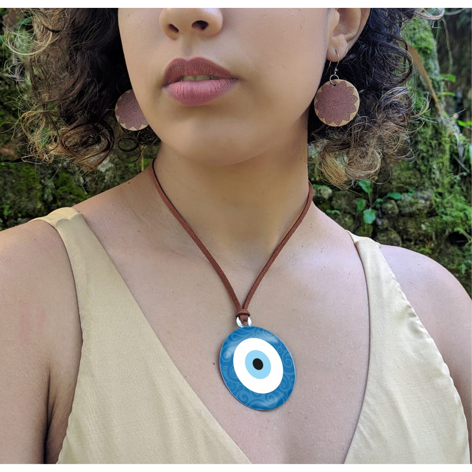 Colar Amuletos Mandalas, Colares Hamsa, Colar Muiraquitã, Pingente Olho ...