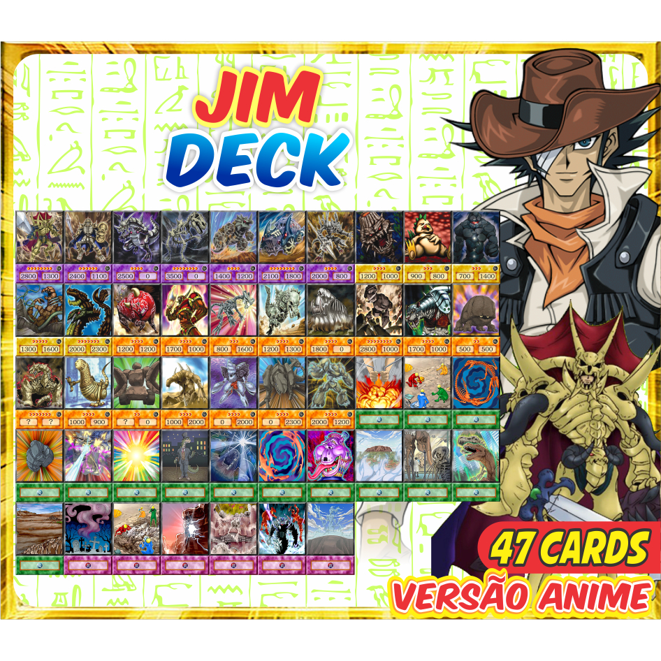 Jim Crocodile Cook 47 Cards Deck Anime Yugioh GX - yu gi oh Baralho de ...