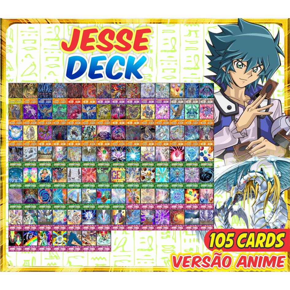 Jesse Anderson Deck Anime (100 Cartas) com 18 Super Rare Sortido Yugioh ...