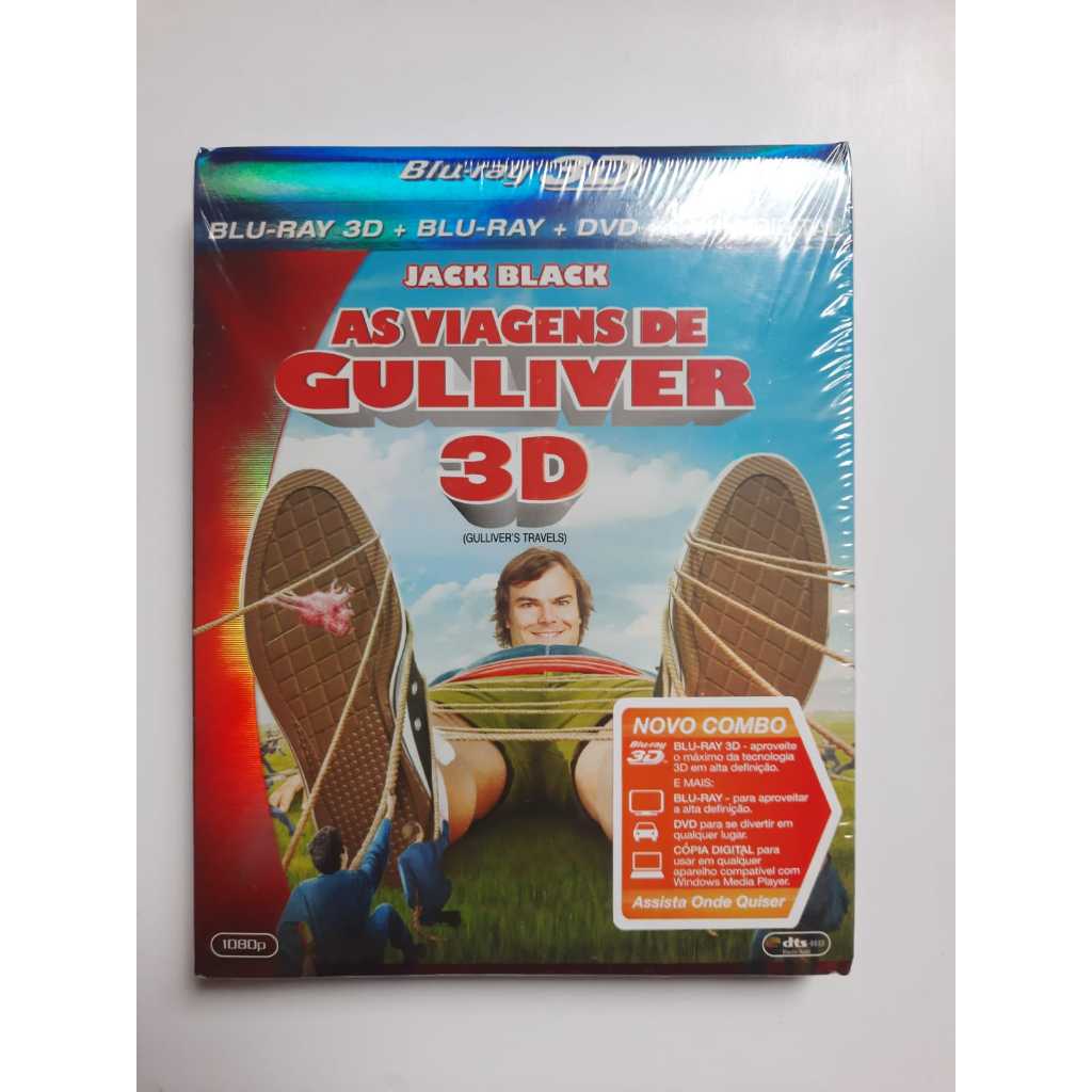 Blu ray As Viagens de Gulliver Blu-ray 2d+3d+dvd (Com Luva) | Shopee Brasil