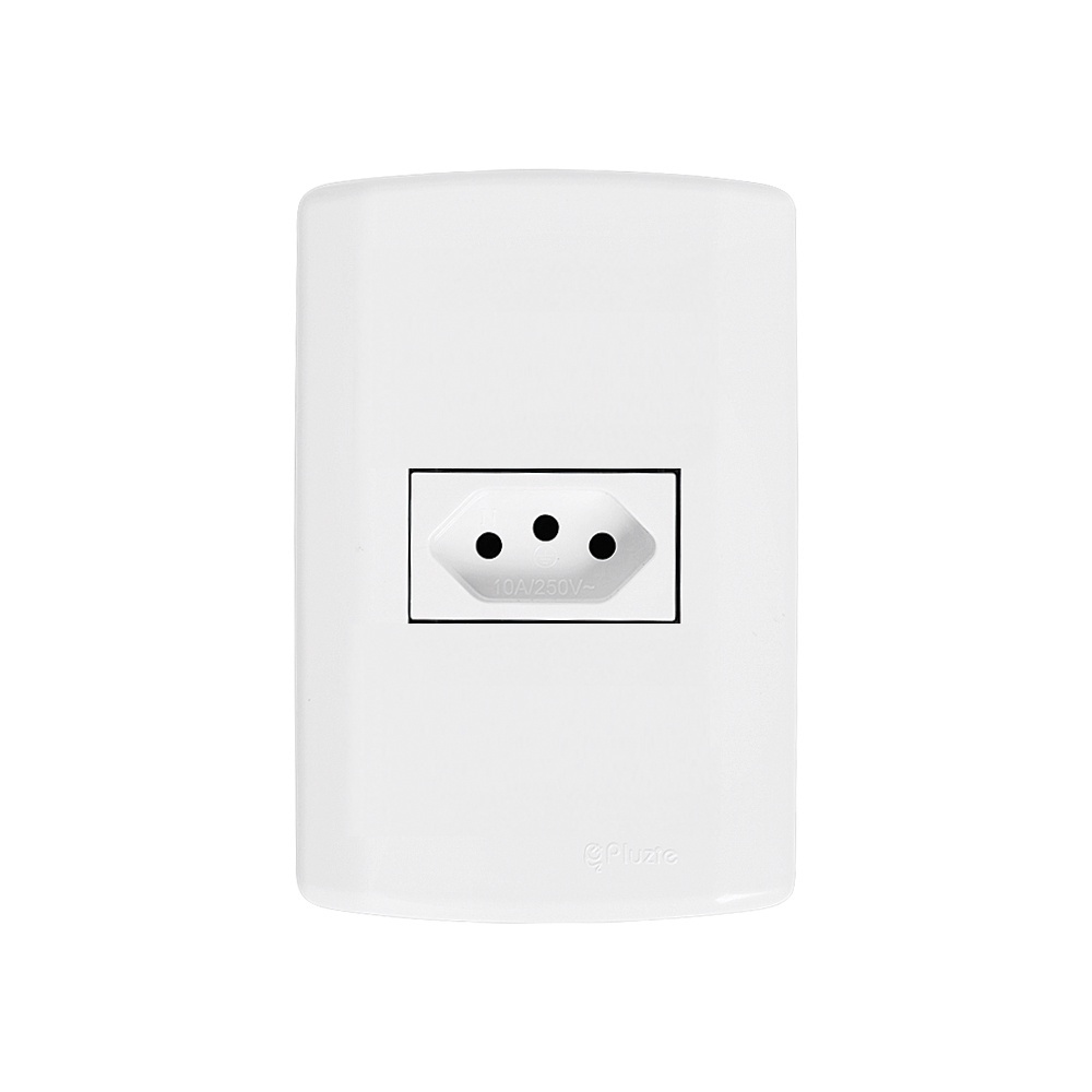 Tomada Simples 20A 250V Pluzie Pluzi Modular 2p+t Kit c/ 5 | Shopee Brasil