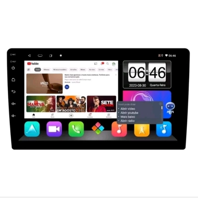 Central Multimídia 10 Polegadas Android 13 Com 4GB Ram + 64GB de ...
