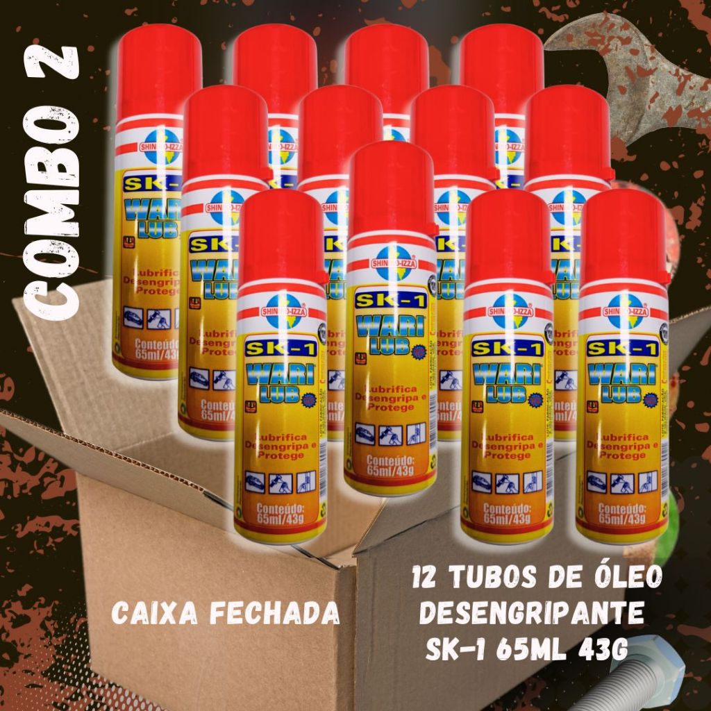 Desengripante Aerosol Spray Wari Lub 1 Caixa 65ml | Shopee Brasil