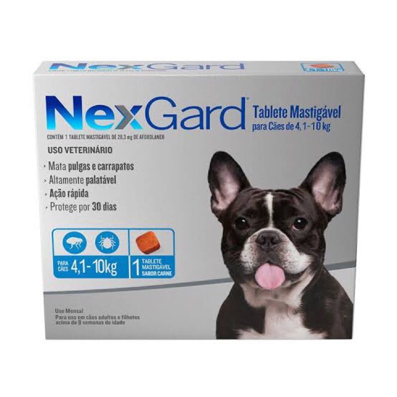 N.G. Mata Pulga e Carrapato Para Cachorro de 4 a 10kg 01 Remédio Nex ...