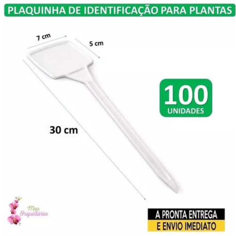 Plaquinha De Identificação De Plantas E-30 (30cm De altura) - 100 ...