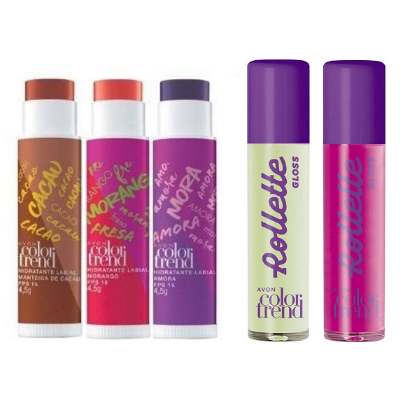 Hidratante Labial Color Trend FPS15 Avon 4,5g | Brilho Gloss Labial ...