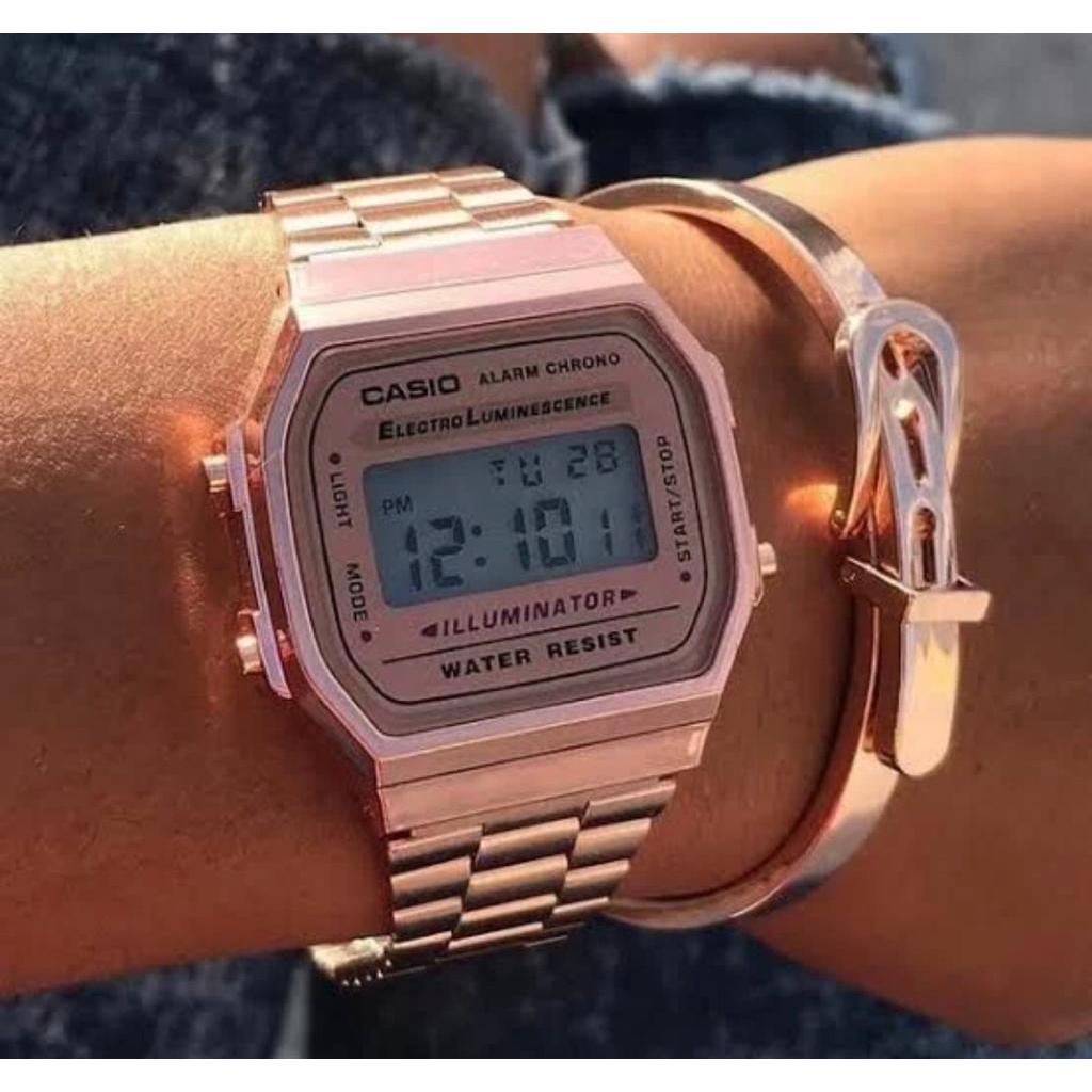 Relógio Casio Retrô Wr Rose Digital Led Vintage mulher | Shopee Brasil