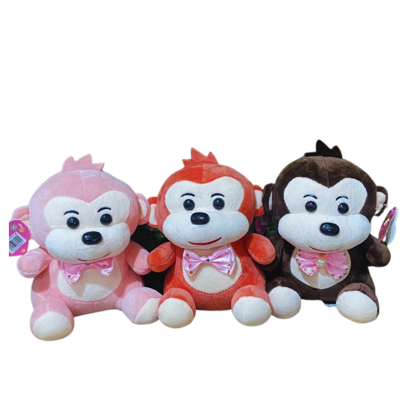 Brinquedo Boneco Macaco de Pelúcia com Cachecol Colorido 23cm Plush ...