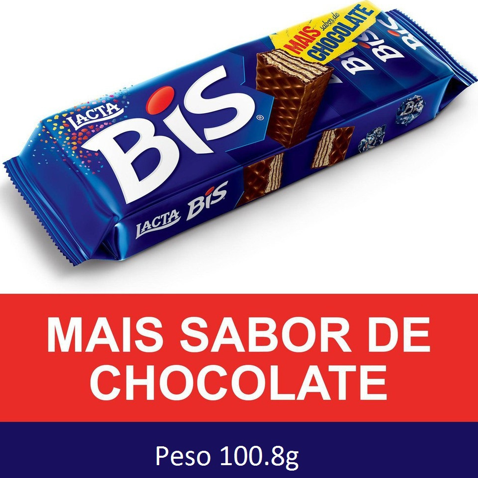 Chocolate Wafer Bis Ao Leite C/16 - Lacta - 100.8g | Shopee Brasil