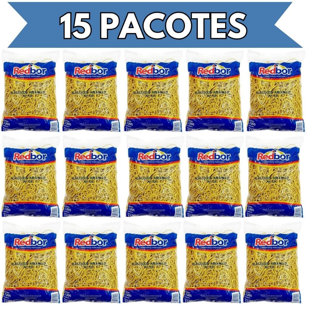 Kit com 15Kg Elástico Amarelo Borracha Liguinha Goma N°18 | Shopee Brasil