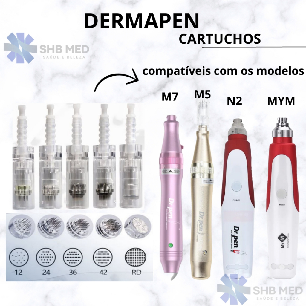 Kit 10 un Cartuchos Agulha Caneta Derma Pen Mym Dr. Pen M7 | Shopee Brasil
