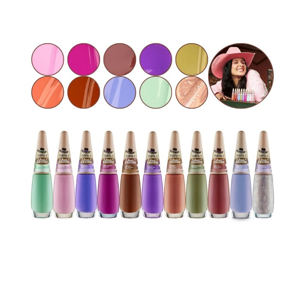 Impala Kit C/10 Esmates Manicure Ana Castela | Shopee Brasil