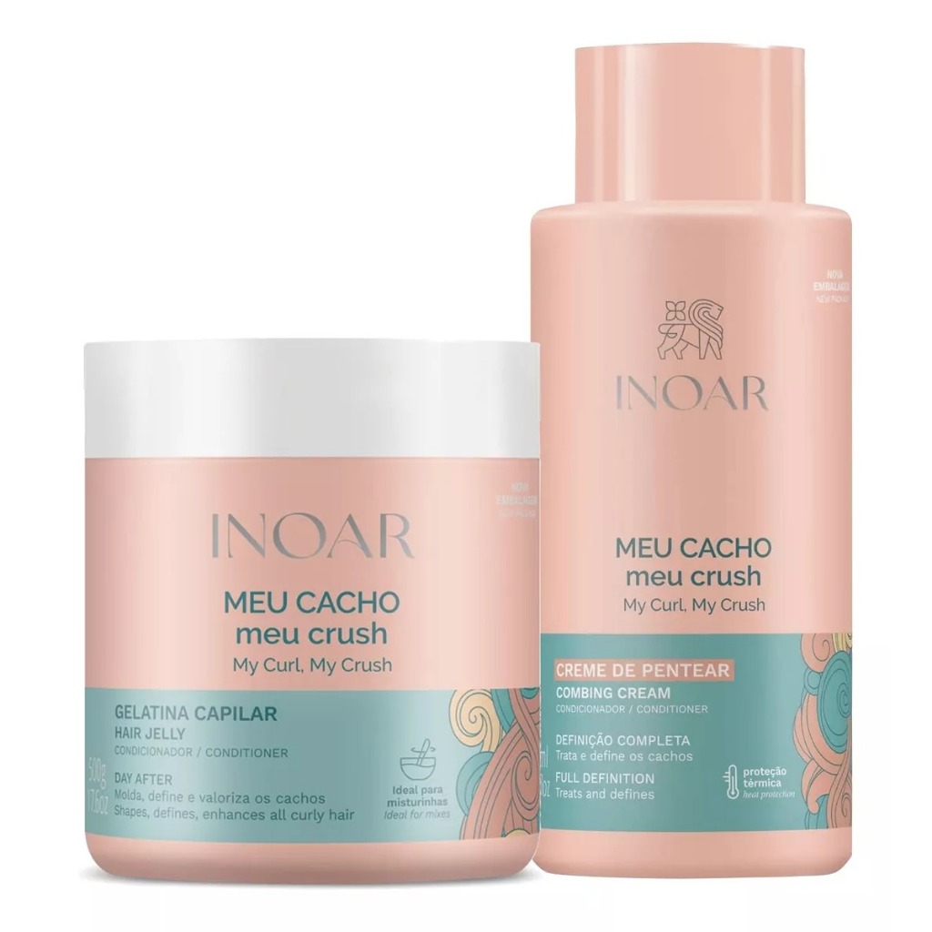 Kit Creme de Pentear e Gelatina Meu Cacho, Meu Crush Inoar | Shopee Brasil